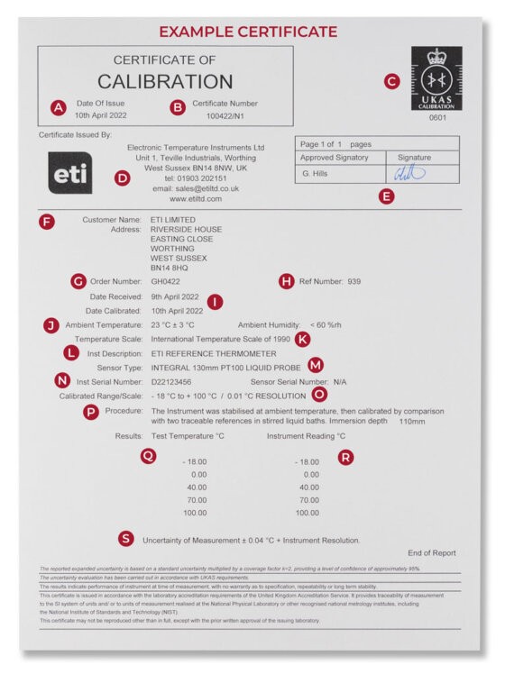 What is a Calibration Certificate & Do I Need One? – ETI Temperature Blog