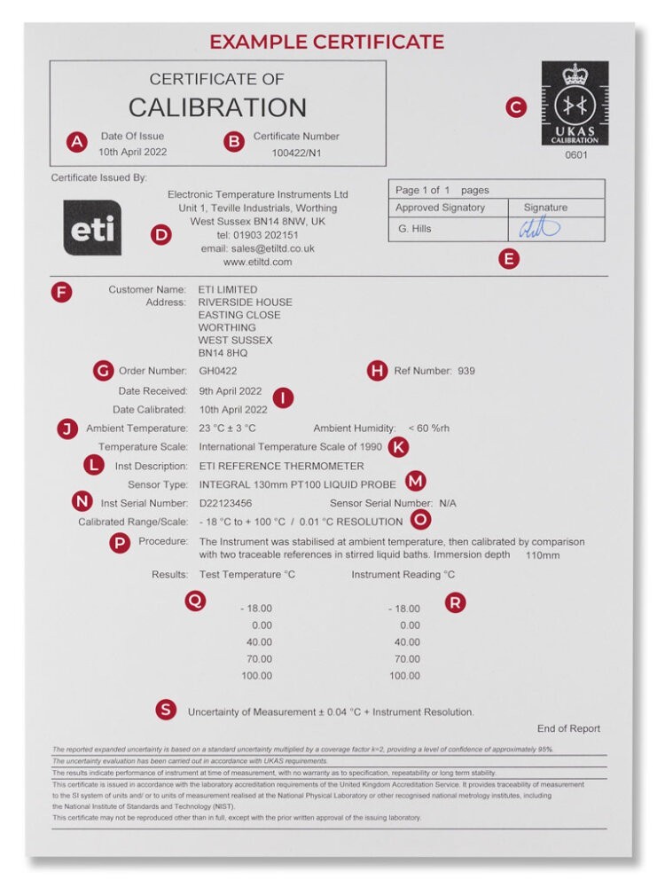 What is a Calibration Certificate & Do I Need One? – ETI Temperature Blog
